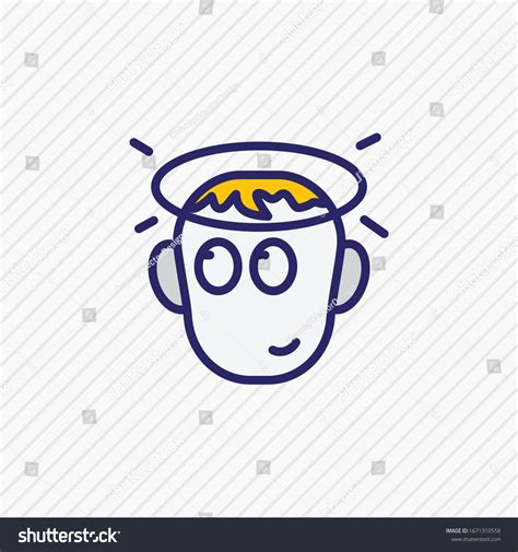 Vector Illustration Innocent Icon Colored Line Stock Vector Royalty