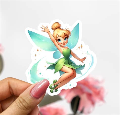 Tinkerbell Sticker Cartoon Disney Sticker Decal Peter Pan Sticker Etsy