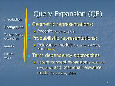 Ppt Tensor Query Expansion A Cognitively Motivated Relevance Model