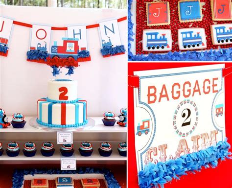 Karas Party Ideas Thomas The Train Themed 2nd Birthday Party Karas Party Ideas