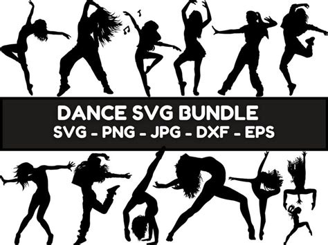 Dance Svg Dance Silhouette Dance Svg Bundle Dance Cut File Dancers
