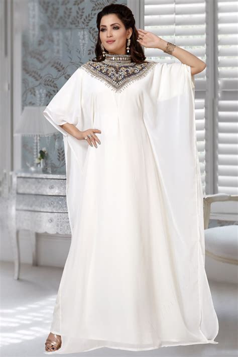 White Kaftan Dresses For Women Andaaz Fashion Usa And Worldwide