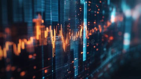 Visual Representation Of A Fluctuating Data Waveform In A Digital Landscape During A Technology