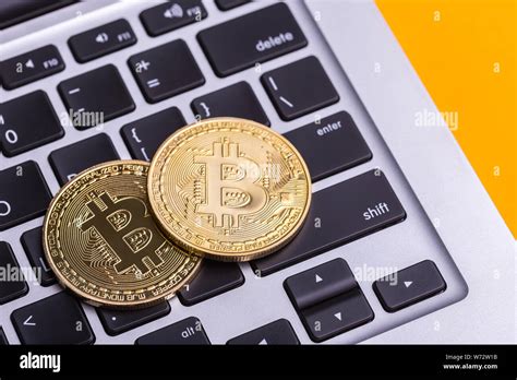 Bitcoin Golden Coin With Bitcoin Symbol Isolated On White Background