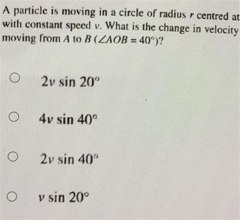 Answered A Particle Is Moving In A Circle Of Radius R Centred At With
