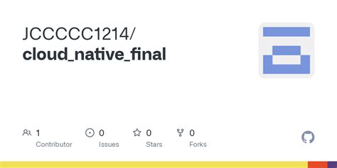 GitHub JCCCCC Cloud Native Final