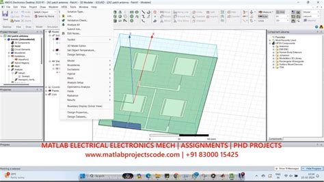 2 X 2 Microstrip Patch Antenna With Multi Frequency Resonation Hfss Ansys