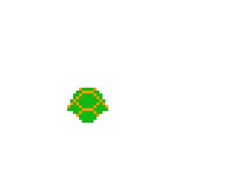 Green Koopa Shell Smb1 Styled Pixel Art