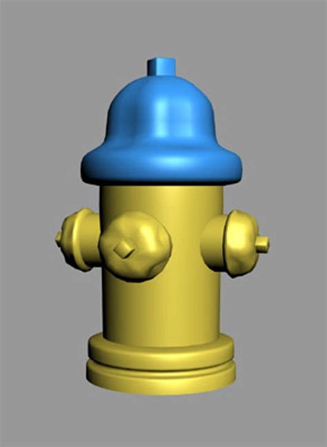 3d Hydrant City Block