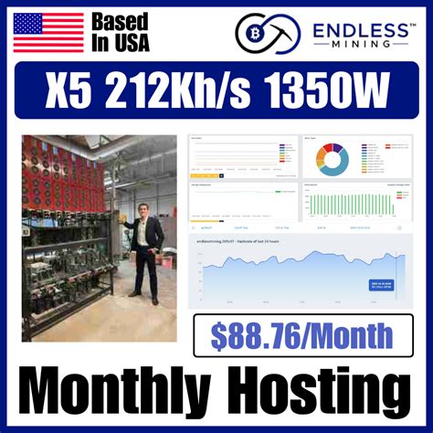 Antminer X5 212kh S 1350w Monthly Hosting Payment Endlessmining