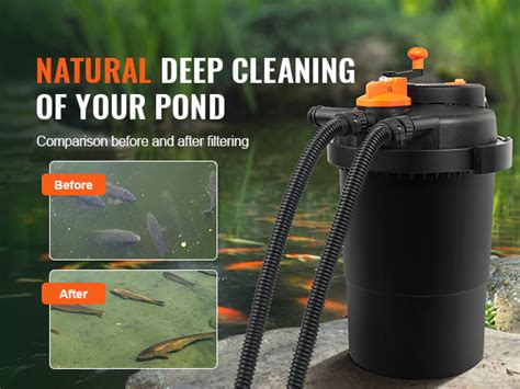 Vevor Bio Pressure Pond Filter Up To 2000 Gallons With 13w Uv C Light