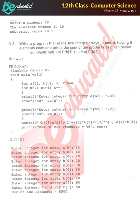 Chapter Computer Science Ics Part Notes Inter Part Notes