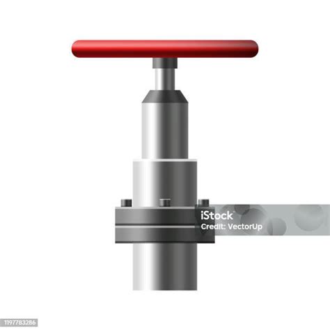 밸브 볼 피팅 금속 배관 시스템의 파이프 밸브 물 오일 가스 파이프 라인 파이프 하수 건설 및 산업 압력 기술 배관 벡터 일러스트 현실적인 스타일 격리 0명에 대한 스톡