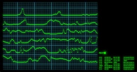 컴퓨터 화면에서 다이어그램 및 프로그램 코드의 애니메이션이 있는 추상적 배경 3차원 형태에 대한 스톡 사진 및 기타 이미지 3차원 형태 가까운 가상현실 Istock
