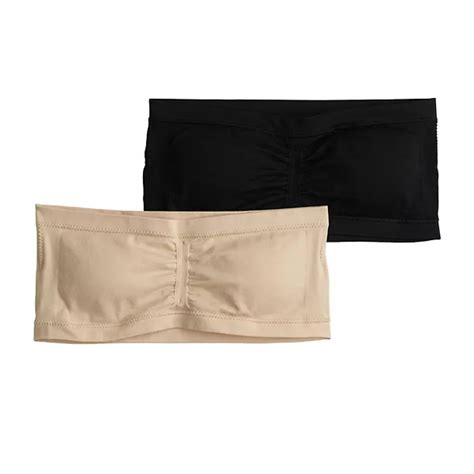 Girls 5 16 Maidenform® 2 Pack Seamless Bandeau Strapless Bras