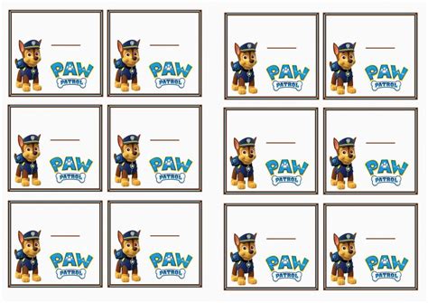 Paw Patrol Name Tags Paw Patrol Names Paw Patrol Printables Paw Patrol