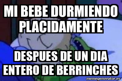 Meme Personalizado Mi Bebe Durmiendo Placidamente Despues De Un Dia