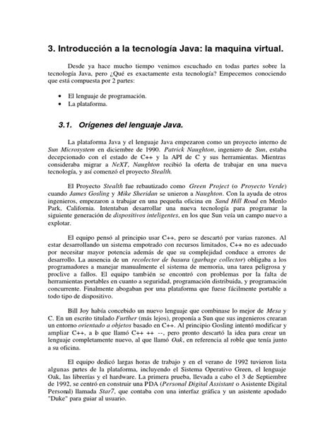 03 Introducción A La Tecnología Java La Maquina Virtual Pdf Pdf