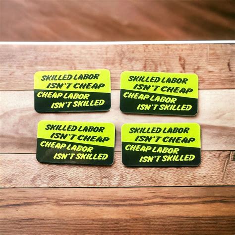 20x Skilled Labor Isnt Cheap Hard Hat Stickers Helmet Welding Decals