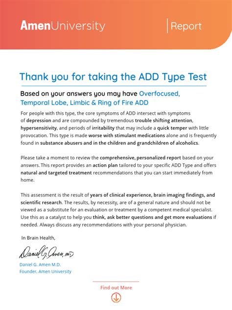 13 Add Type Test Pdf Attention Deficit Hyperactivity Disorder