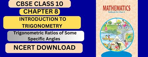 Cbse Class 10th Trigonometric Ratios Of Some Specific Angles Details