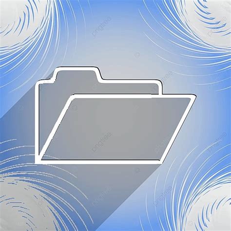 Flat Document Folder Icon With Long Shadow Label Concept Doc Vector