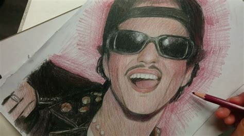 Drawing Bruno Mars ️ Apt Art Sketchbook Coloredpencils Blackpink Brunomars Youtube