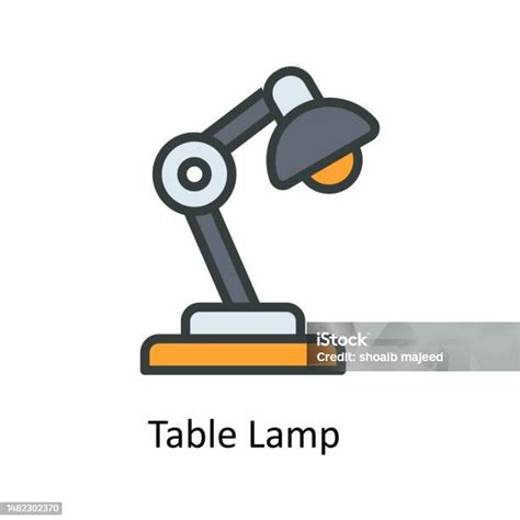 Ikon Garis Besar Isi Vektor Lampu Tabel Stok Ilustrasi Stok Sederhana