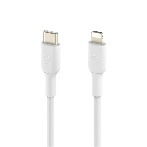 Câble Usb C Vers Lightning Belkin Caa003bt2mwh Blanc 2 M Leroy Merlin