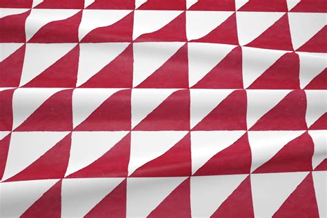 Gruba bawełna premium akwarelowe trójkąty Viva Magenta House of Cotton