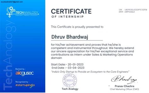 Dhruv Bhardwaj On Linkedin It Was A Great Experience To Learn I Would Like To Thank Tech Analogy