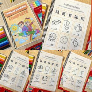 Atividades famílias silábicas complete Lojinha Pedagoga Dosanjoslessa