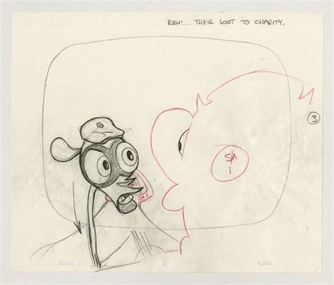 Ren And Stimpy Adult Party Cartoon Production Drawing Id Jun22105