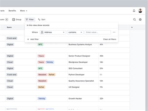 子列表、筛选条件