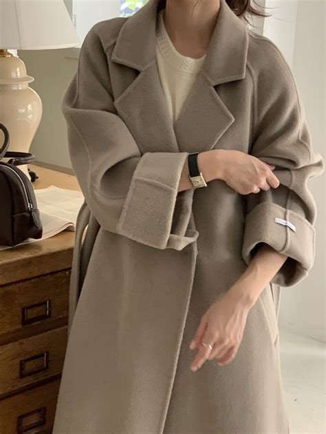 아이메르 아이메르 마지막공구 울100 엘라 핸드메이드코트여자겨울 벨트 롱코트 키작녀 88사이즈코트 위시버킷