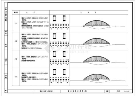 某下承式钢管混凝土系杆拱cad平面施工节点图通用节点详图土木在线