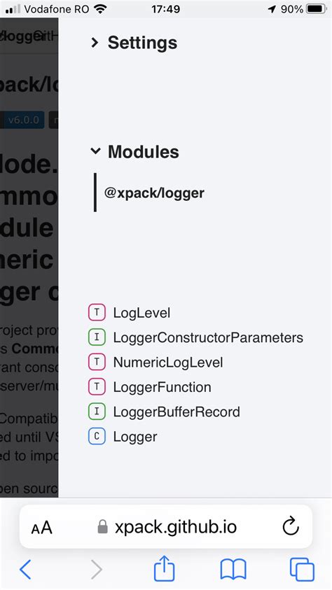 Rendering Of The Navigation Pane On Ipad Is Shifted Down Issue Typestrong Typedoc Github