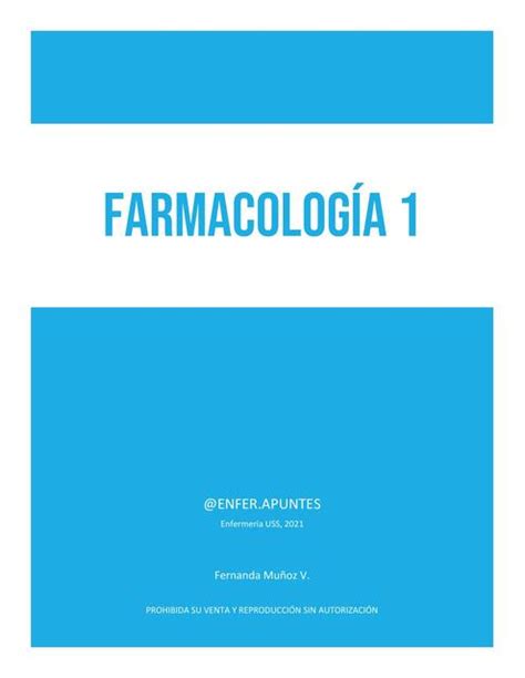 FarmacologÍa Apuntes Yenifer Cervantes Udocz