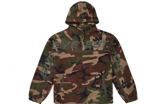 Supreme Polartec Half Zip Hoodie Camo Stockx News