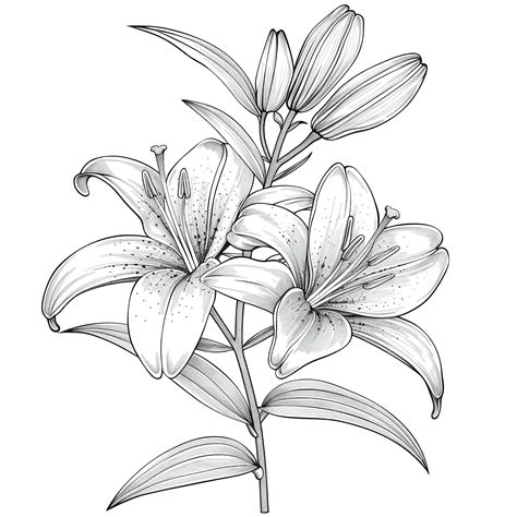 색칠하기 책 페이지 그림을 위한 백합 꽃 벡터 그래픽 라인 아트 디자인 백합 백합 꽃 꽃들 Png 일러스트 및 이미지 에 대한 무료 다운로드 Pngtree