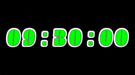 9 Hours And 30 Minutes Countdown Timer With Alarm Time Markers