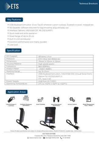UHF Keyboard Emulator Reader Writer USB Model Name Number Ets Rd At Best Price In New Delhi