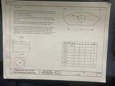 Solved 1 Complete The Table By Determining The Scale Factor Chegg Com