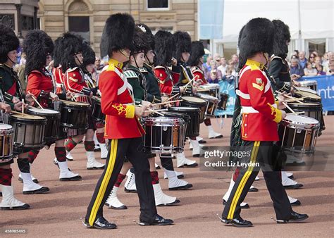 Drummers From Massed Pipes And Drums Glasgow George Square High Res