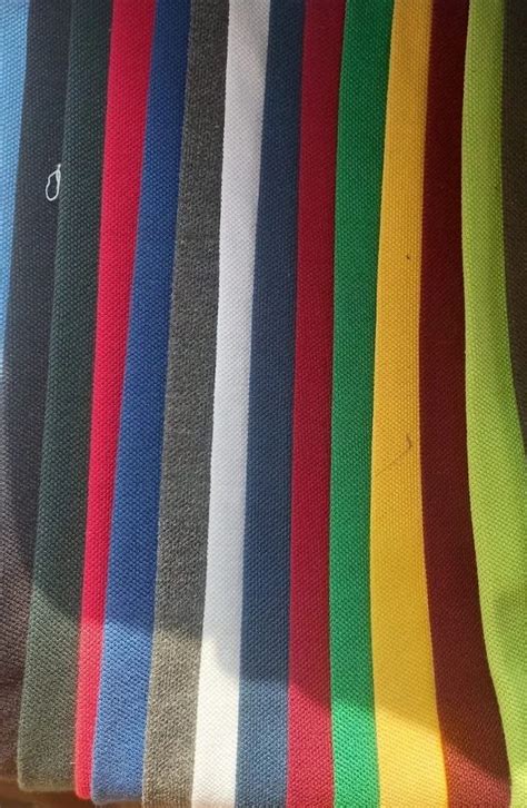 Pure Cotton PC Pique Knitted Fabrics Plain Solids Multicolour At Rs