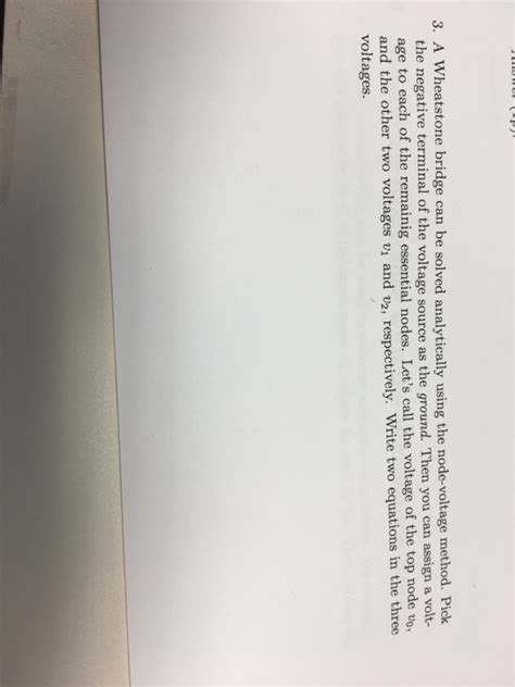 Solved A Wheatstone Bridge Can Be Solved Analytically Using