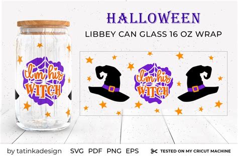 Halloween Libbey Can Glass Wrap Svg 16 Oz Can Glass Wrap