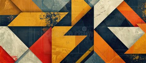 Exploring Modern Geometric Abstract Design With Vibrant Colors And Bold Patterns Aig62 Stock