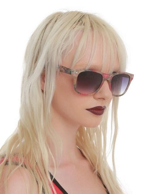Floral Print Retro Sunglasses Hot Topic