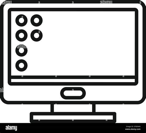 monitor operating system icon outline style stock vector image and art